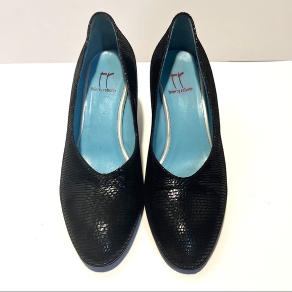 Thierry Rabotin | Shoes | Thierry Rabotin Black Embossed Leather Slip ...